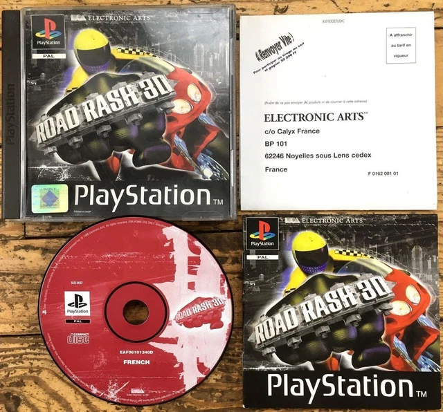 ROAD RASH 3D Black Label Complet Boîte Cassée Notice Sony Pal Français ...