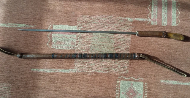 VINTAGE LEATHER RIDING crop with hidden dagger $180.00 - PicClick CA