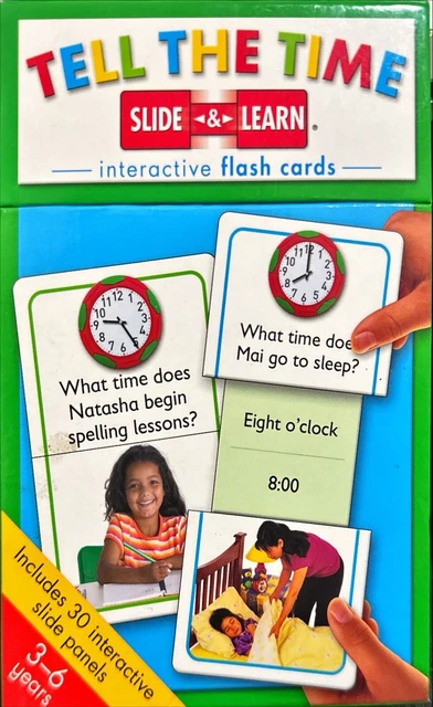 TELL THE TIME: (Slide and Learn Flash Cards) £4.49 - PicClick UK