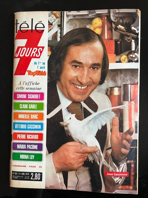 TÉLÉ 7 JOURS 20/5/1978; Simone Signoret/ José Garcimore/ Pierre Richard ...