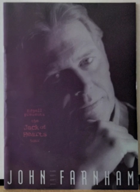 JOHN FARNHAM THE JACK OF HEARTS TOUR 1996 Tour Program + 2 Tickets ...