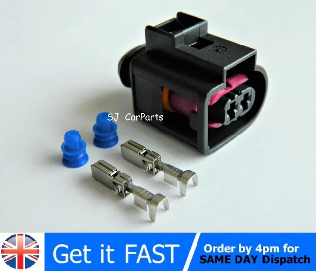2 PIN WATERPROOF Electrical Horn Connector Plug For Skoda VW Audi ...
