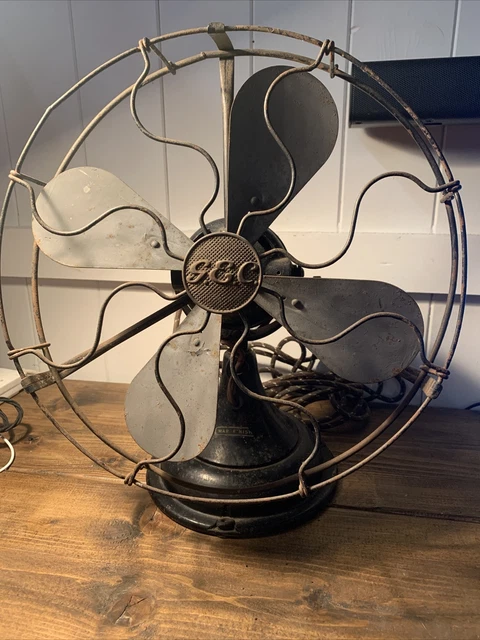 VINTAGE WW2, GEC Fan, Original 1940’s, Cast Iron, ' WAR FINISH ...