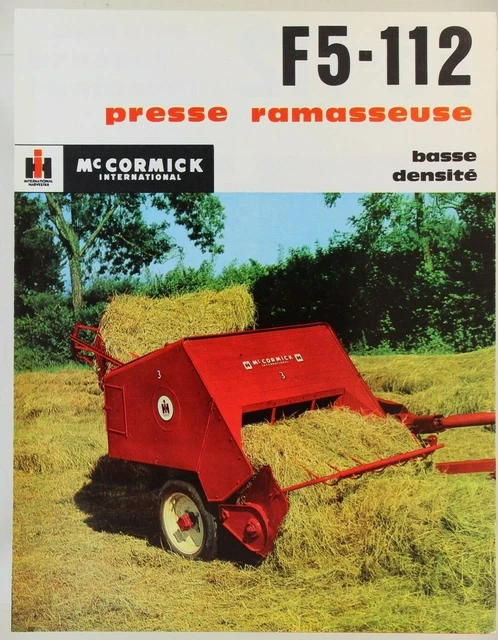 PROSPECTUS BROCHURE PRESS mc cormick IH International 5-112 tractor tractor £16.38 - PicClick UK