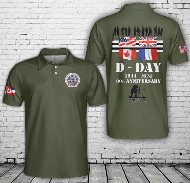 D-DAY 80TH ANNIVERSARY Polo Shirt 1944-2024 Unisex All Sizes £25.20 ...