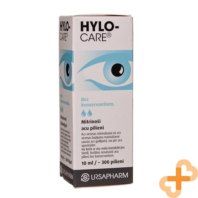 URSAPHARM HYLO-CARE MOISTURIZING Lubricating Eye Drops 10ml Contact ...