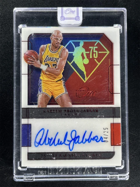 2021-22 ONE AND One Kareem Abdul-Jabbar 75th Team Signatures Auto Lakers /25 EUR 9,67 - PicClick IT