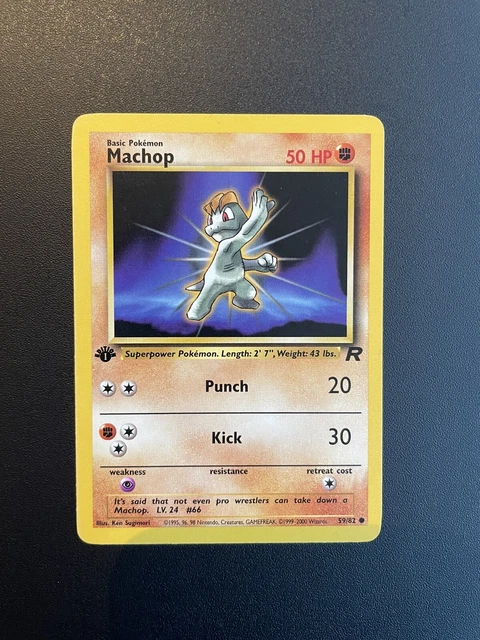 PACK FRESH POKÉMON TCG Machop Rocket 1st Edition Common 59/82 EUR 4,68 ...