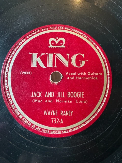 78 TOURS COUNTRY Bopper, Wayne Raney « Jack & Jill Boogie » US King ...