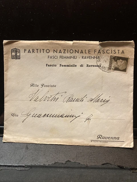 PARTITO NAZIONALE FASCISTA - Fasci Femminili Ravenna EUR 4,00 - PicClick IT