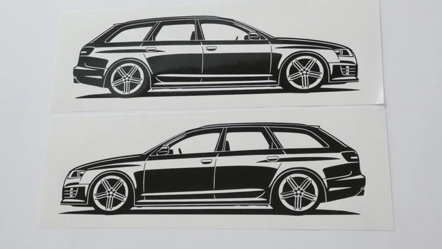 AUDI RS6 AVANT Audi A6 C6 Avant Silhouette Aufkleber / 2x Sticker ...