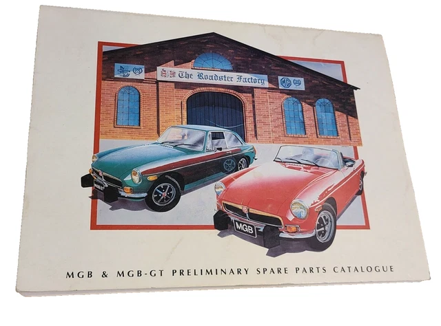 1992 MGB/MGB-GT PRELIMINARY Spare Parts Catalogue from The Roadster ...
