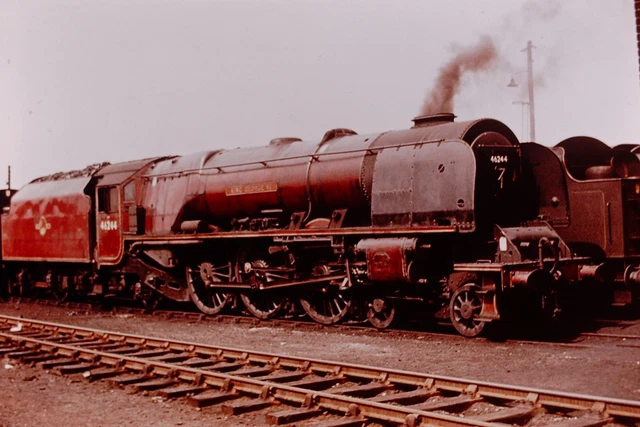 1960S BRITISH RAIL Steam Loco King George VI Carlisle Railway Slide Ref ...