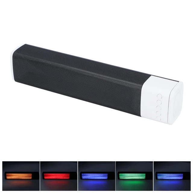 WIRELESS SPEAKER BAR RGB Multicolor Light BT Soundbar Dual 4Ω 5W 20Hz ...