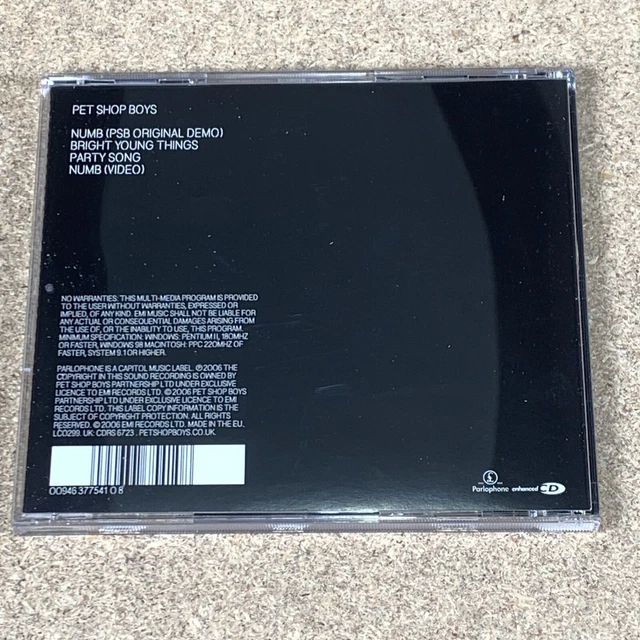 PET SHOP BOYS Numb CD singles 1 & 2 - 2 Track & 4 track Maxi EUR 17,51 ...