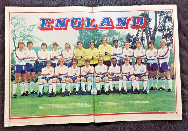 ENGLAND TEAM SQUAD Poster 1979 - A3 size - Vintage line up from Shoot ...