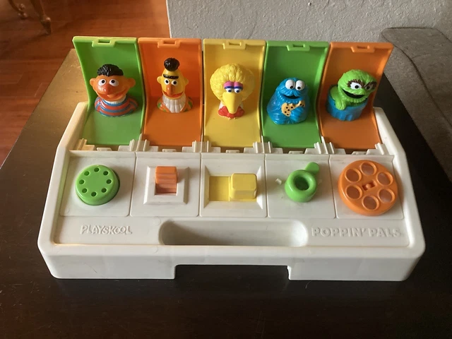 VINTAGE PLAYSKOOL POPPIN' Pals Sesame Street Muppets Pop Up Learning ...