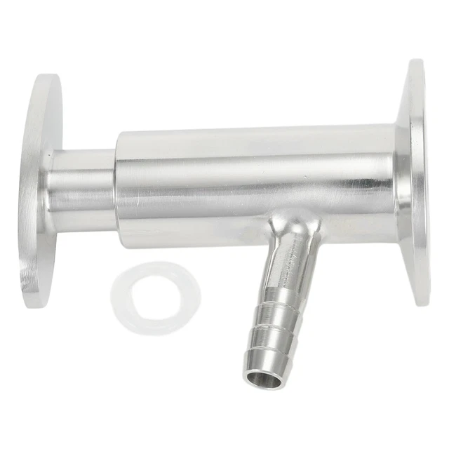 SAMPLING VALVE CLAMP PTFE Sample Valve Tri Clamp 1.5 10MM Hose Barb ...