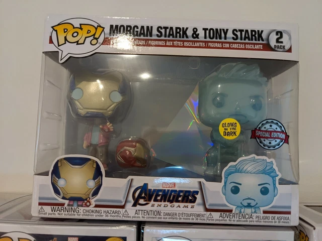 TONY AND MORGAN Stark Funko Pop Vinyl 2 Pack - Avengers End Game Marvel ...
