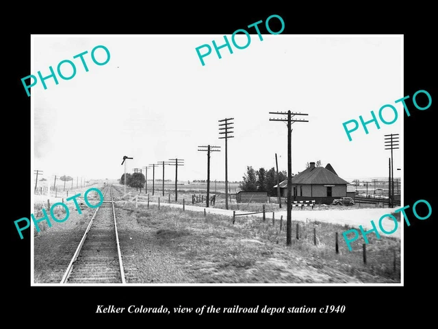 OLD 6 X 4 HISTORIC PHOTO OF KELKER COLORADO THE RAILROAD DEPOT STATION ...