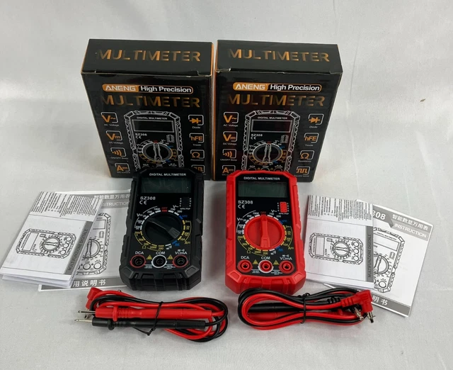 DIGITAL MULTIMETER MESSGERÄT LCD Aneng SZ308 Strom AC/DC Spannung Rechteckwellen EUR 11,98 ...