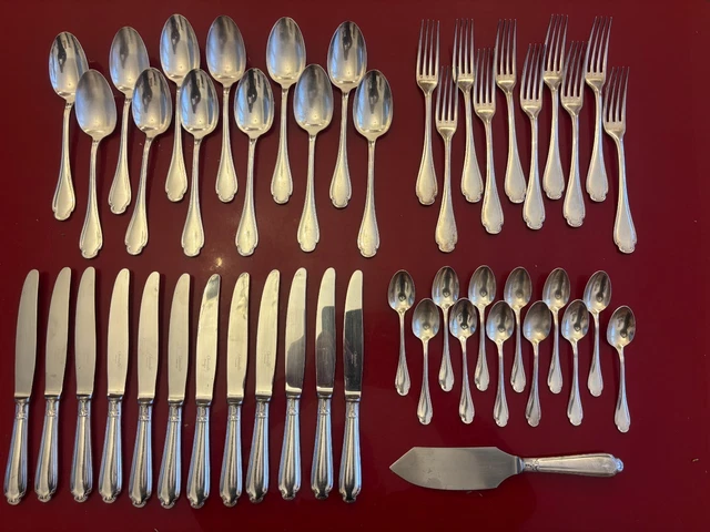 CHRISTOFLE ALFÉNIDE MÉNAGÈRE métal Argenté model Pompadour 47 Pièce EUR ...