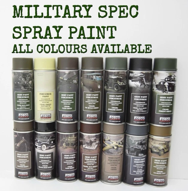 ARMY SPRAY PAINT Cans 400ml Military Spec Paint Camo Industrial NATO US ...