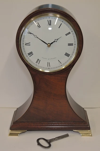 COMITTI OF LONDON Regency Style Balloon Mantel Clock 8 Day with key £ ...