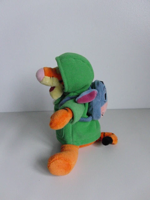 RARE WINNIE THE Pooh TIGGER with Eeyore backpack 9.5" soft toy ...