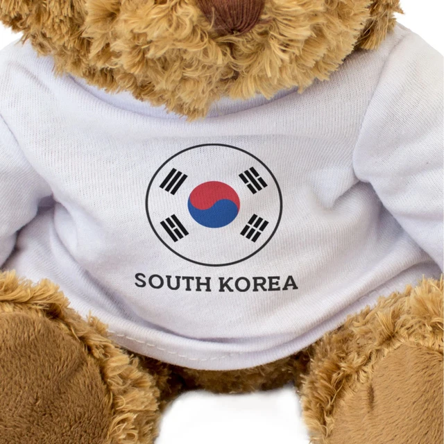 SOUTH KOREA FLAG ROUNDEL - Teddy Bear - Cute Cuddly Soft - Korean Gift ...