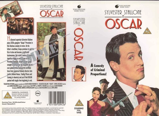 OSCAR, SYLVESTER STALLONE VHS Video Promo Sample Sleeve/Cover #B2718 £1 ...