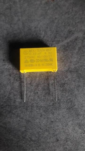 CONDENSATEURS POLYPROPYLÈNE MKP X2 330nF 0,33uf 0,33µF 334K 275V 22,5mm ...
