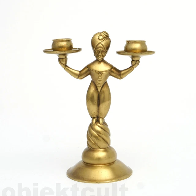 ALBERT GUSTAV A.G. Bunge Art Deco Kerzenleuchter Kerzenhalter Diener um ...