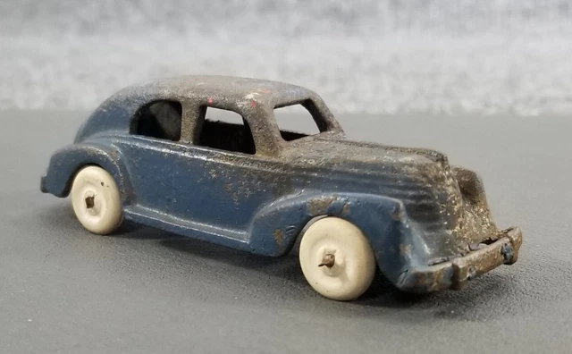 VINTAGE 1930S CAST IRON TOY CAR 3 1/2" LONG USA ARCADE HUBLEY $44.95 ...