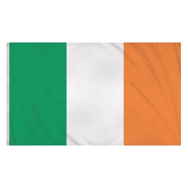 LARGE IRISH FLAG 5ft x 3ft Ireland Republic St Patricks Day Football ...