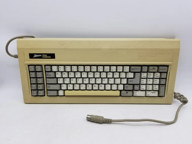 VINTAGE ZENITH DATA Systems Z-150 Keyboard XT Green Alps Switches ...