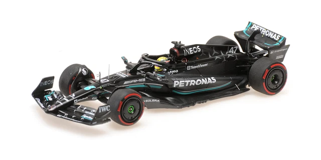 MINICHAMPS 1:43 MERCEDES AMG W14 MICK SCHUMACHER TEST BARCELONA 2023 ...