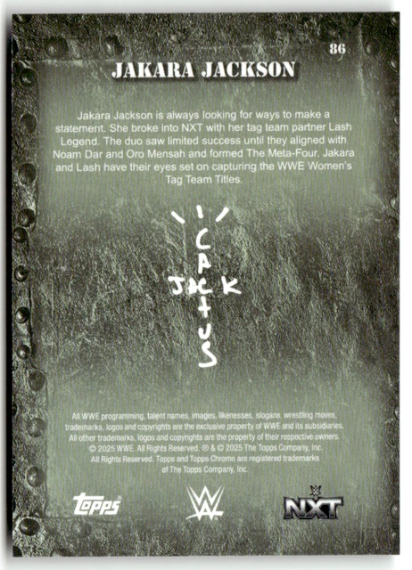 TOPPS CROMO WWE X Cactus Jack 2025 N º 86 Jakara JACKSON EUR 1,36 ...
