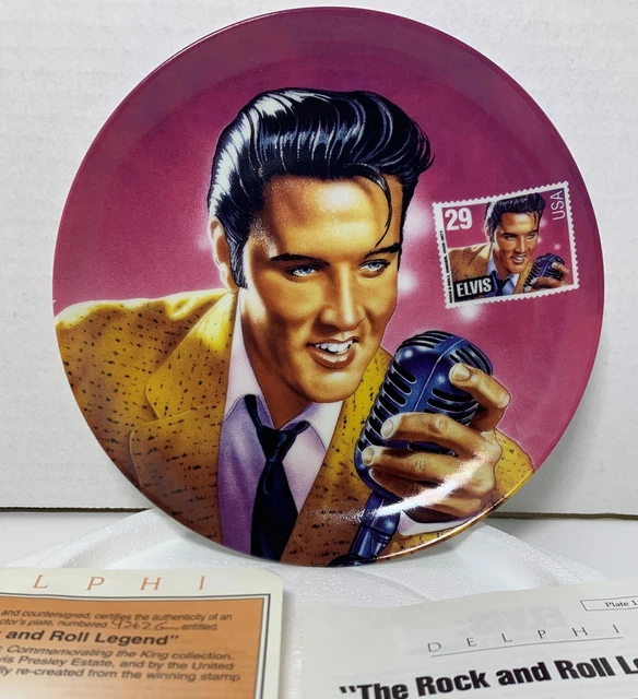 ELVIS PRESLEY DELPHI “The Rock and Roll Legend” Plate with paperwork ...