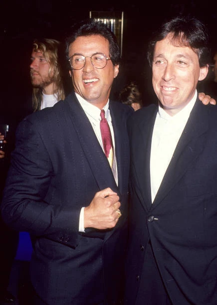 ACTOR SYLVESTER STALLONE producer Ivan Reitman at the Party to- 1991 ...