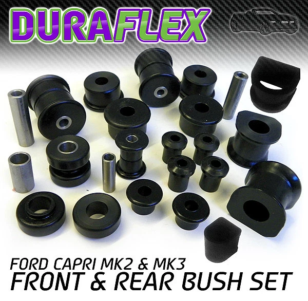 FORD CAPRI MK 2 & Mk 3 Front and Rear Bush Set in Black EXTREME ...