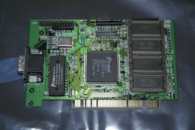 VINTAGE PCI VIDEO Card Trident TGUI9400DGi (VGA Missing Bracket) £29.99 ...