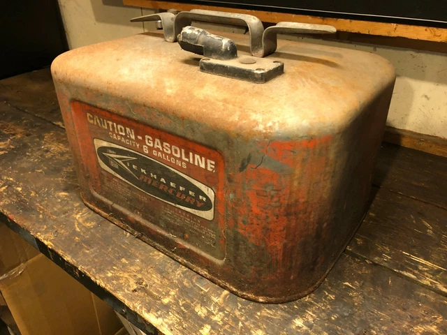 VINTAGE KIEKHAEFER MERCURY Outboard 6 Gal Fuel Gas Tank S016 $135.64 ...
