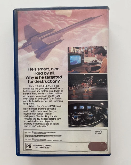 D.A.R.Y.L. [VHS] RCA Columbia Hoyts Big Box Ex-Rental Video Tape DARYL ...
