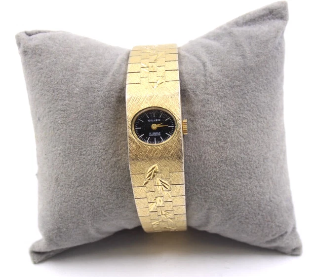 VINTAGE GILLEX 17 Jewels Incabloc Gold Toned Mechanical Wristwatch ...