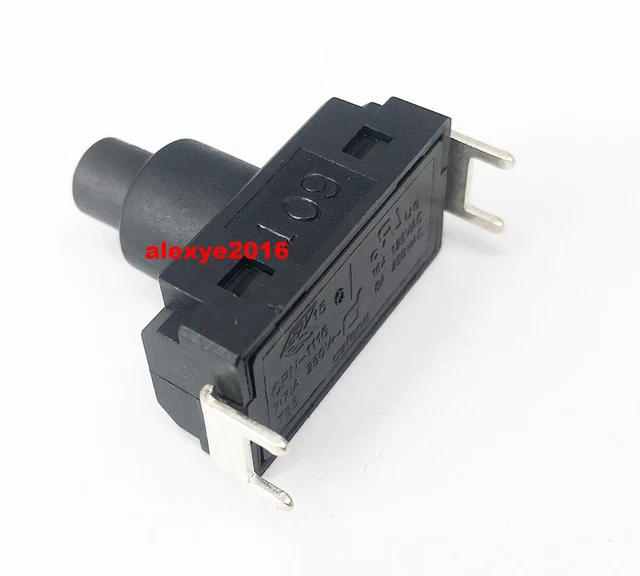 INTERRUPTEUR BOUTON-POUSSOIR DEFOND CPN-1116 2 broches 8A 250VAC 16A 125VAC T85 EUR 8,08 ...