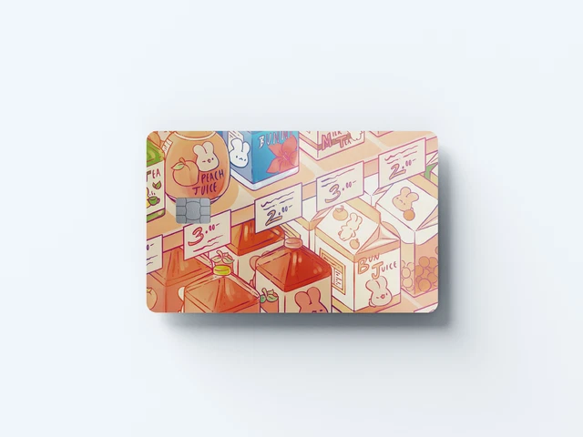 BUNNY CONVENIENCE STORE Design | Credit Card Sticker | Small Chip ...