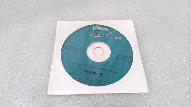 LOGICIEL VIDEUM 3.0, Cd-Rom Logiciel Et Instructions, Windows Xp, 2000 ...