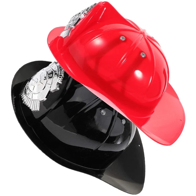 2 PCS KIDS Fireman Hats Fighter Accessory Protective Firefighter ...