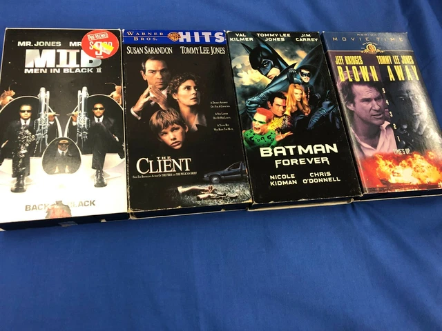 LOT OF 4 VHS Tapes Tommy Lee Jones Movies Blown Away Batman Forever MIB ...
